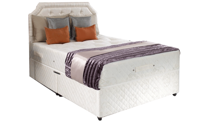 Double Divan Bed with Mattress, Headboard & Storage | The Bed Shop ...