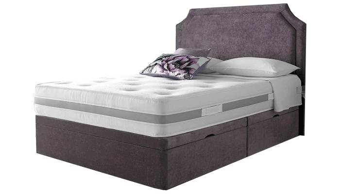 Double Divan Bed with Mattress, Headboard & Storage | The Bed Shop ...